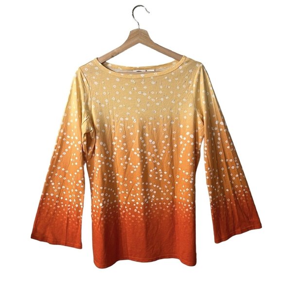 Diane Gilman | Tops | Dg2 Diane Gilman Tee Size Medium Ombre Orange ...